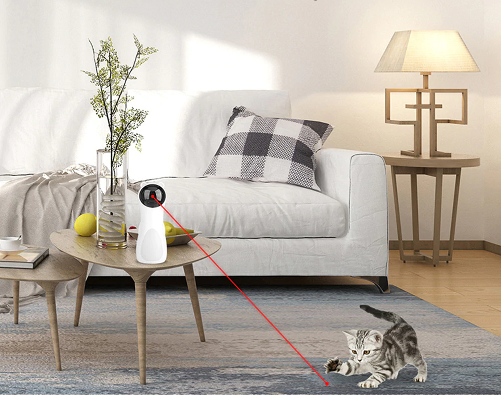 Interactive LED Laser Cat Toy with Home Alone Smart Sleep-Wake Cycle ...